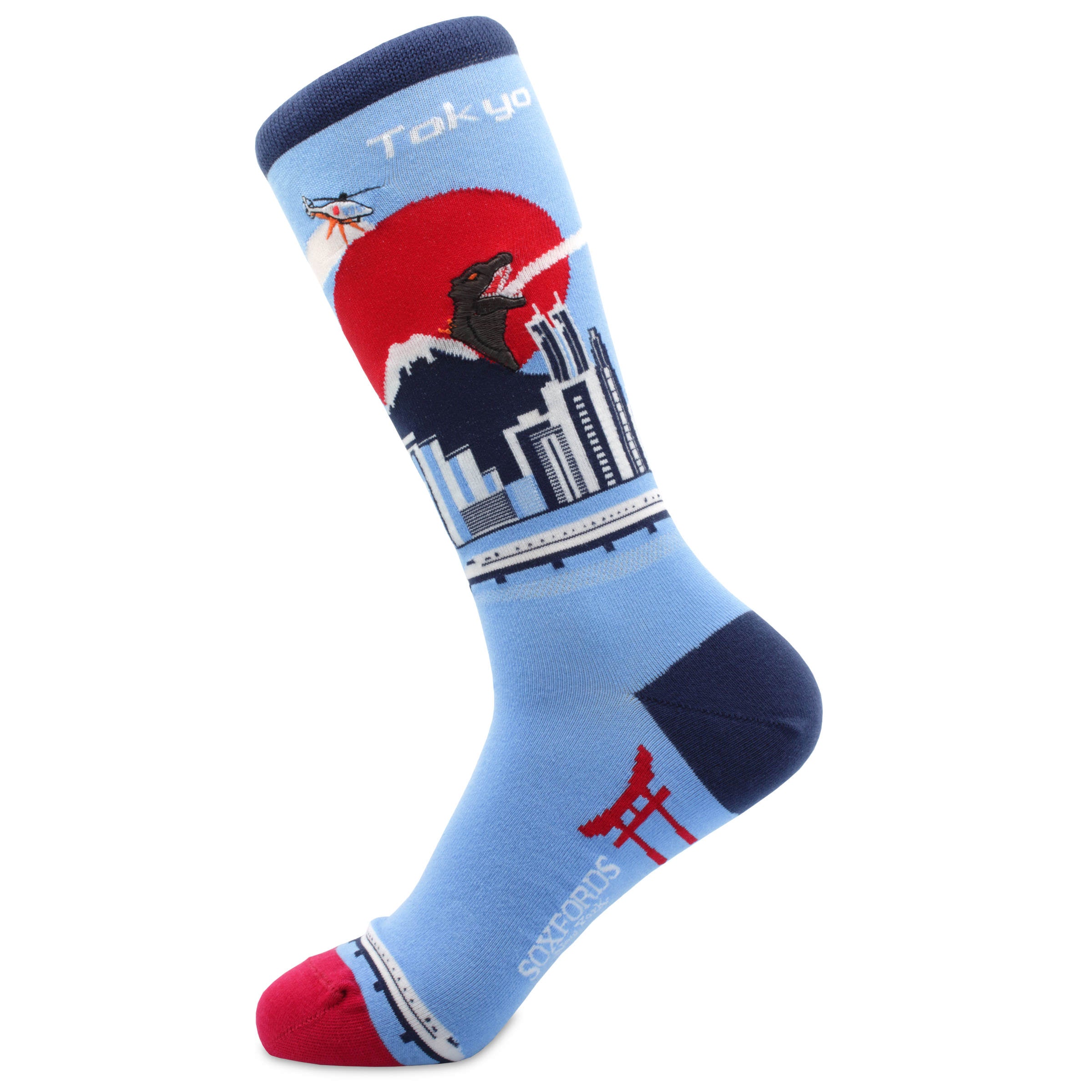 "Tokyo Monster" - Tokyo City Themed Cotton Socks by Soxfords