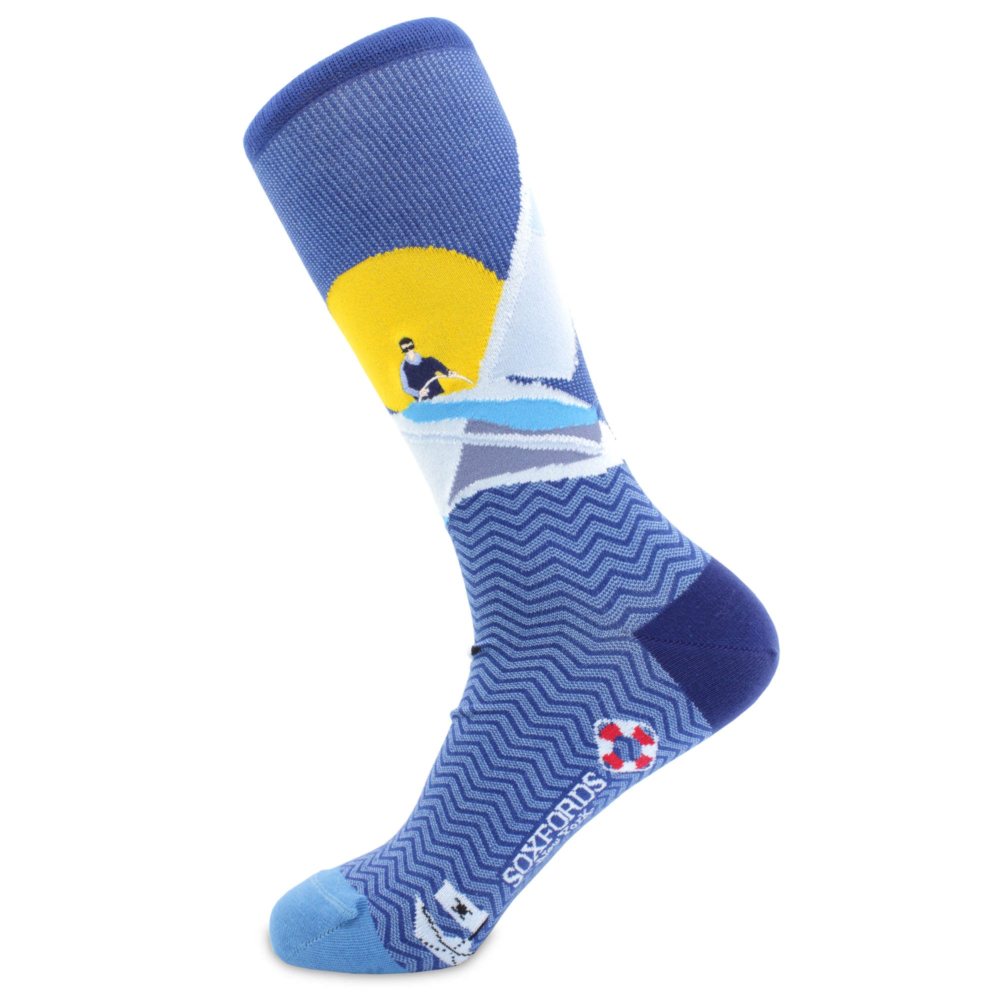Men's "Man the Helm", Sailing Themed Socks by Soxfords