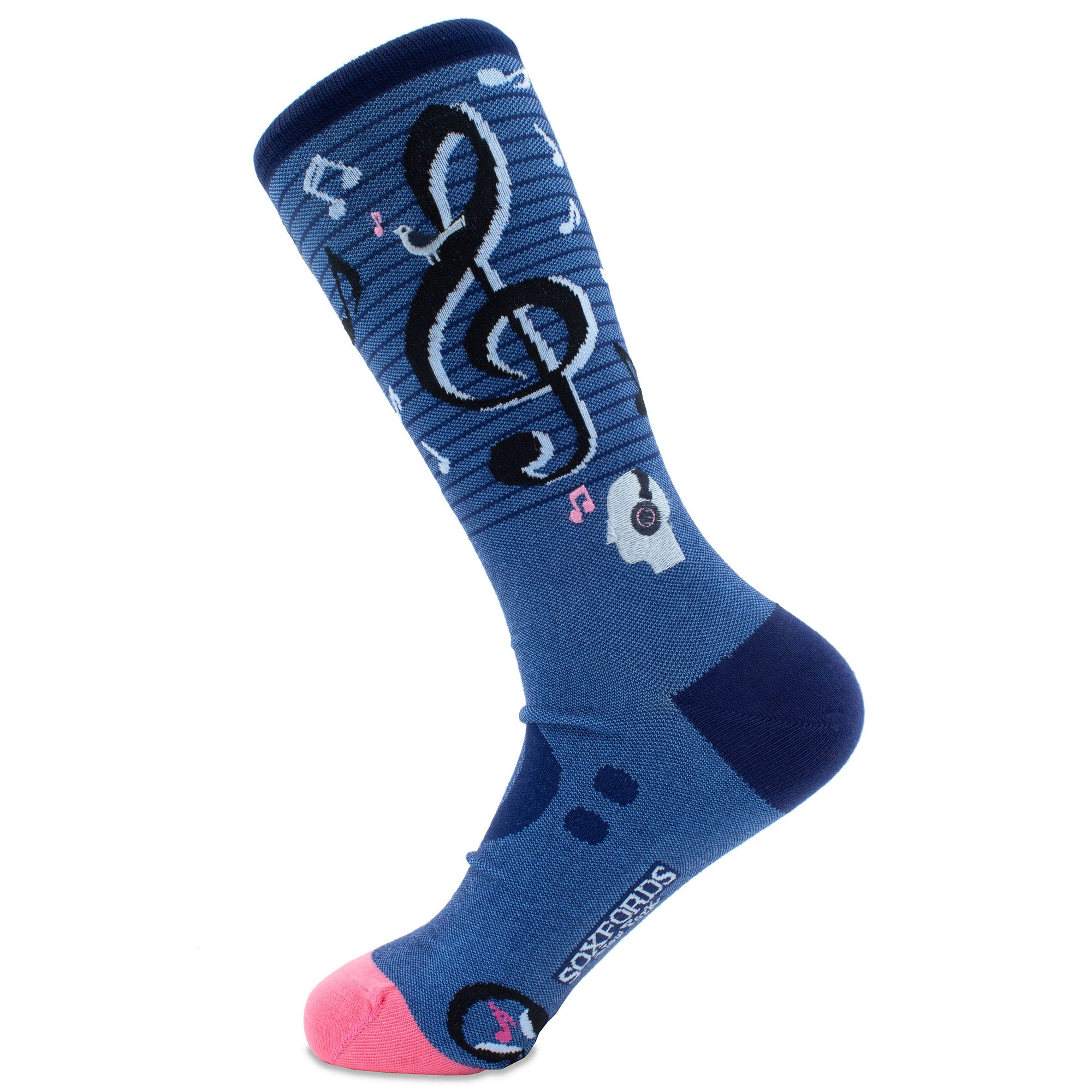 "Treble Maker" - Music Themed Pima Cotton Socks by Soxfords