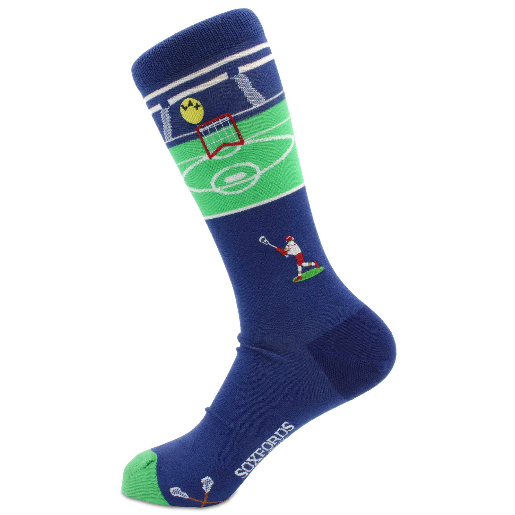 "Whip It" - Lacrosse Themed Pima Cotton Socks by Soxfords