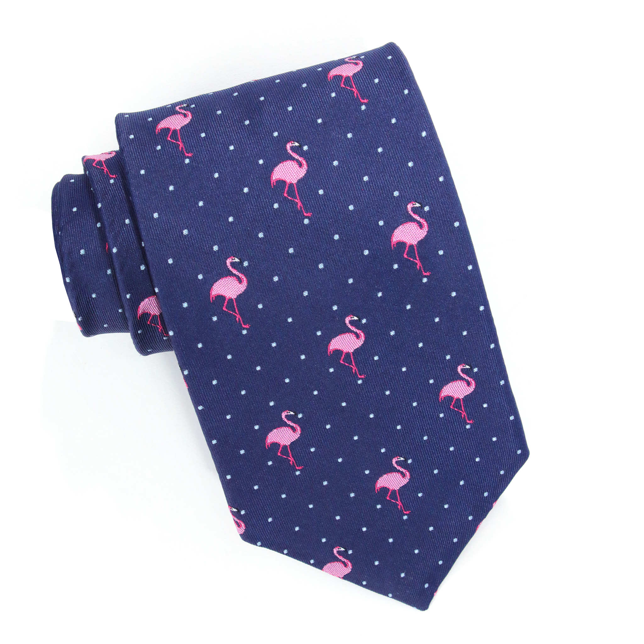 Flamingo Pattern Silk Tie by Soxfords