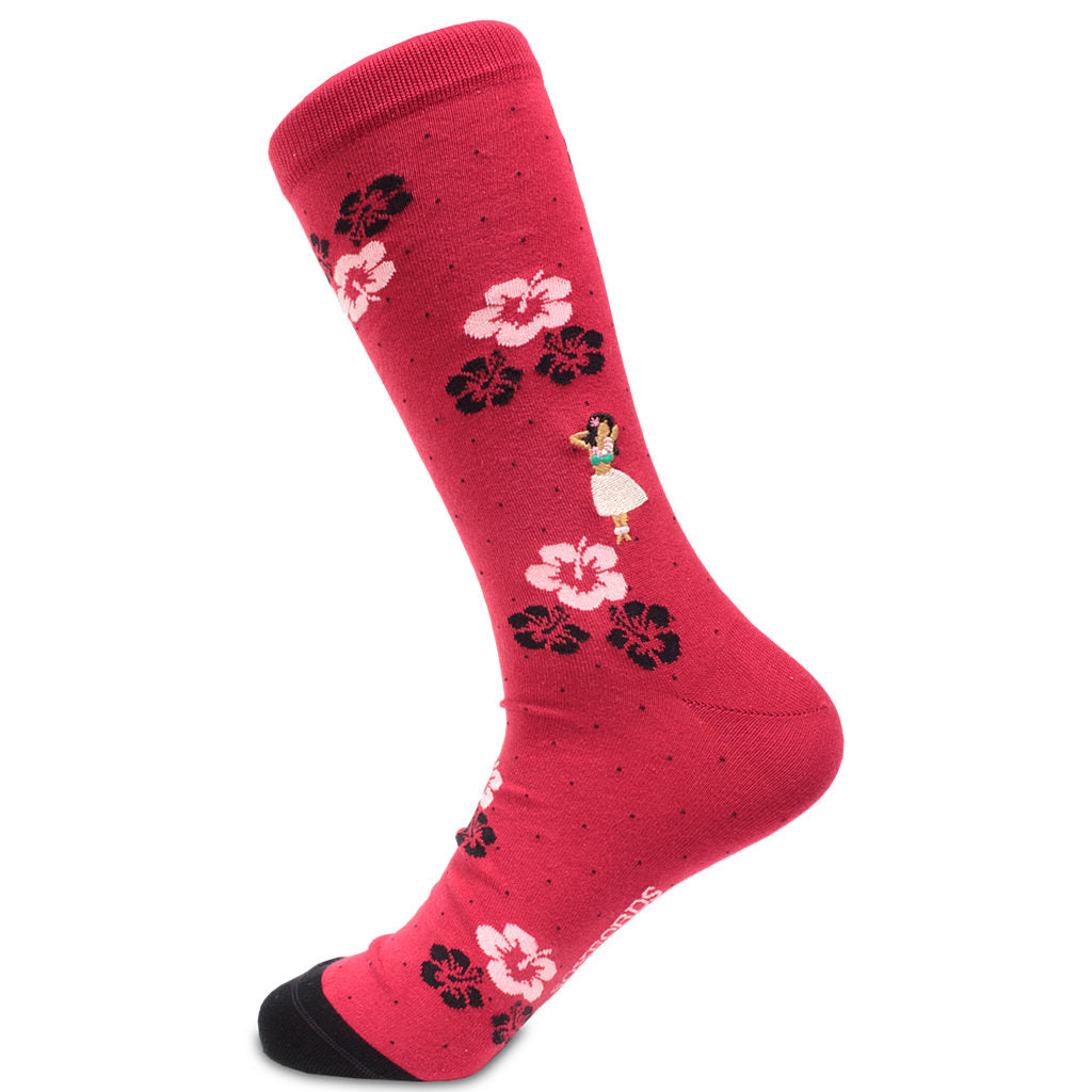Men's Red "Aloha!" Socks by Soxfords