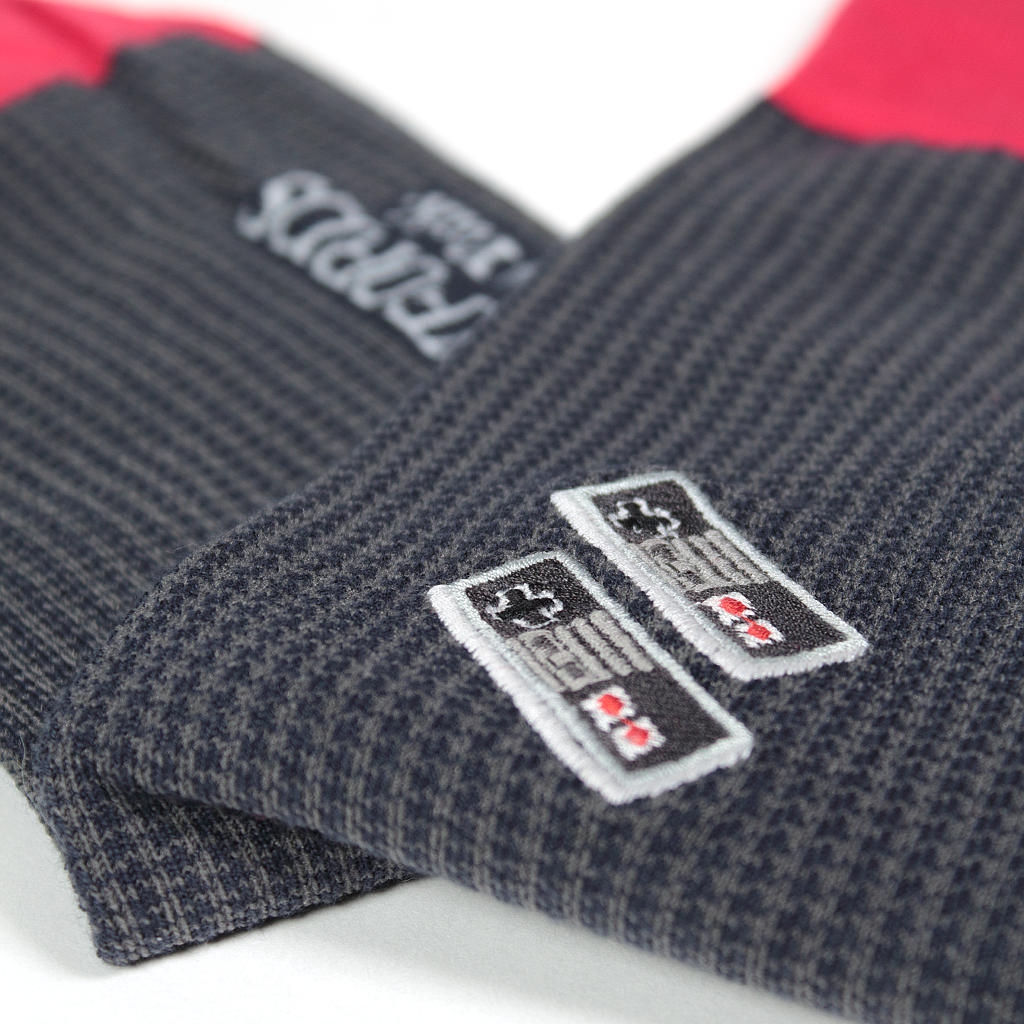 Men's Dark Grey Houndstooth "8-Bit" Socks by Soxfords | Soxfords