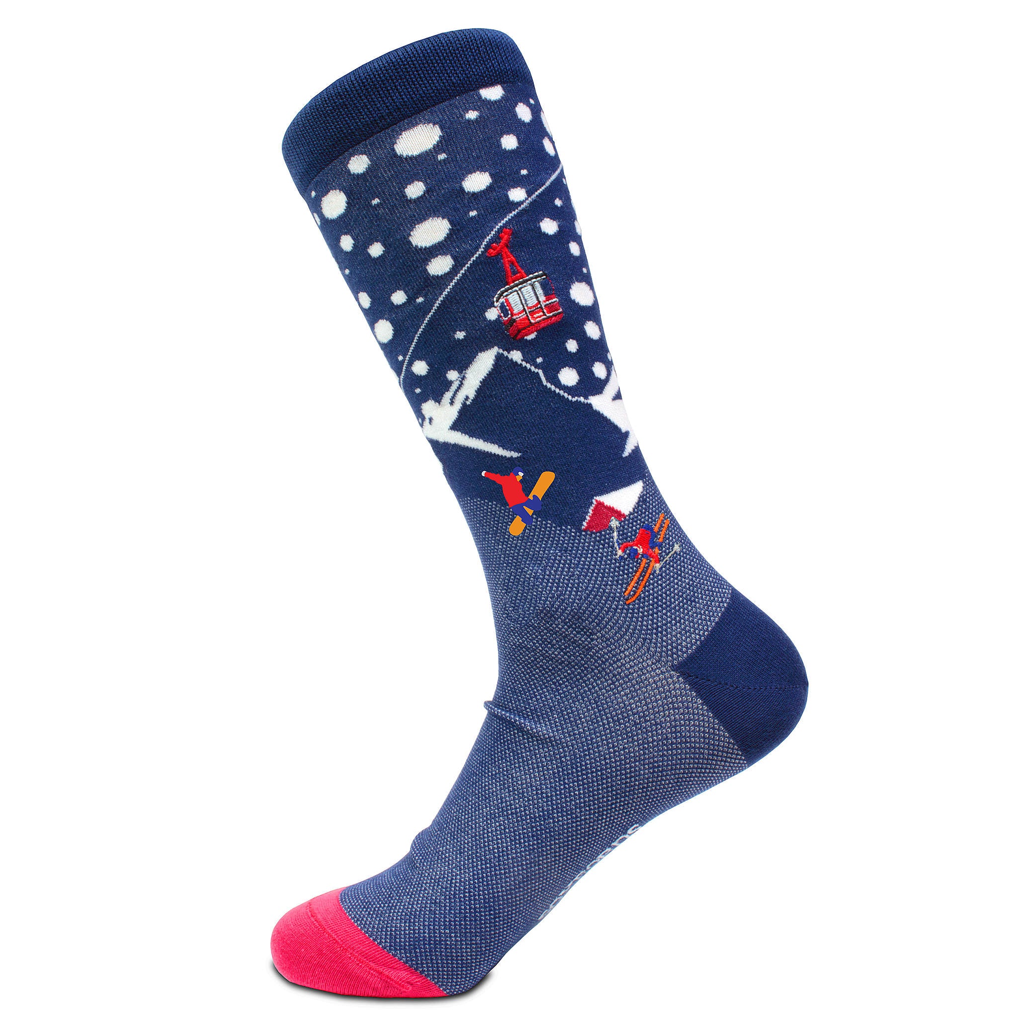 Men's Dark Blue "Ski Bum" Socks by Soxfords