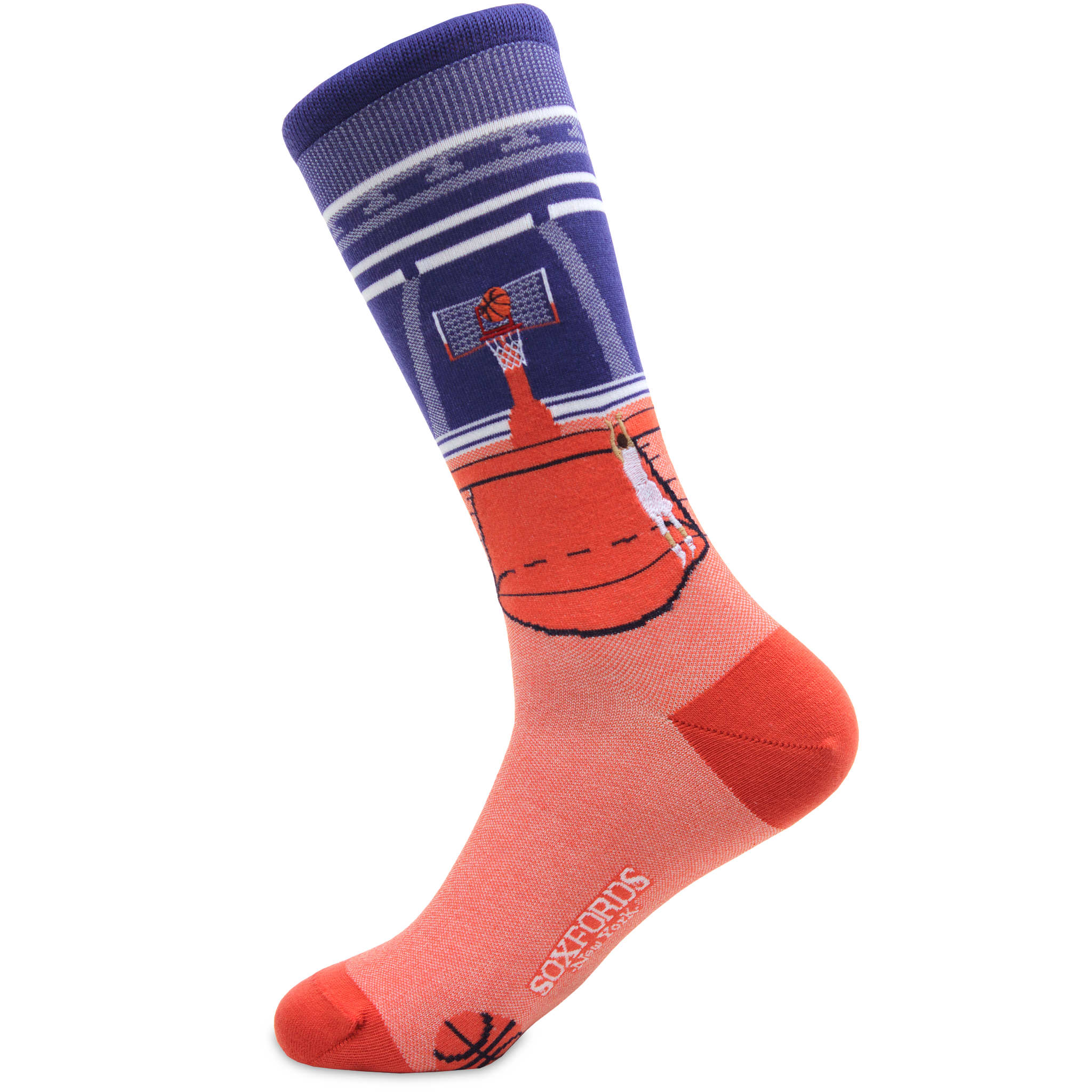 "Jump Shot" Basketball Themed Socks by Soxfords